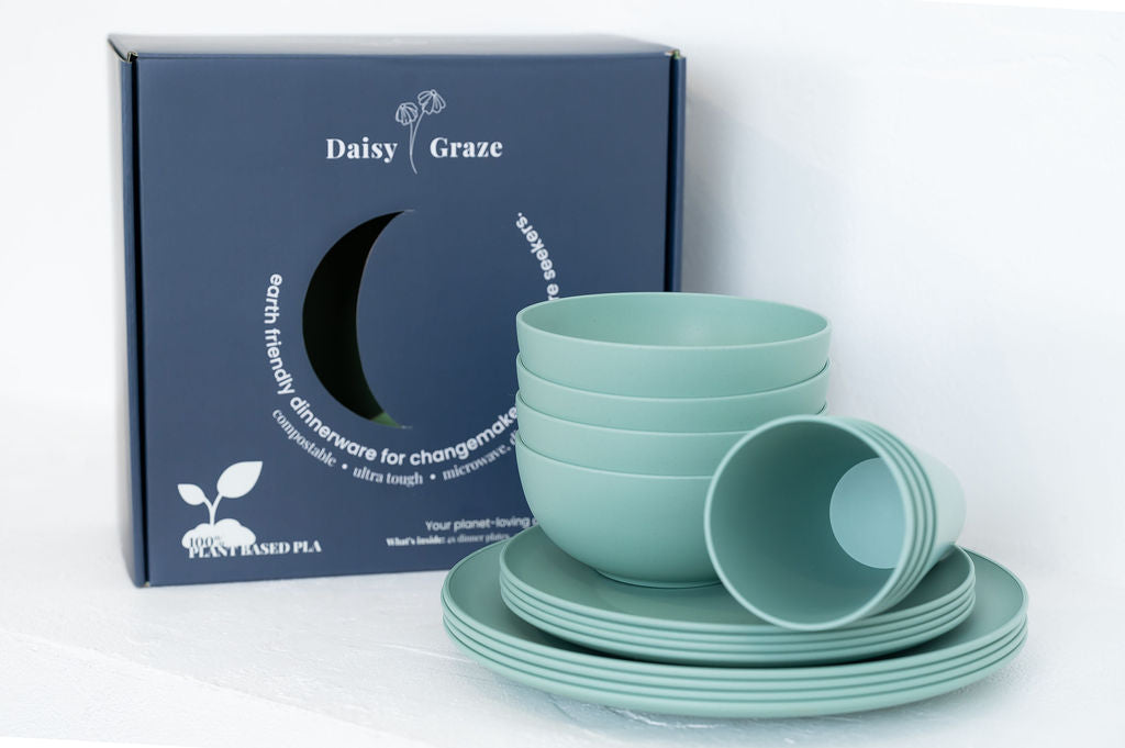 Value Sets: 16 Piece PLA Dinnerware Set, Little Grazer's Sets – Daisy Graze
